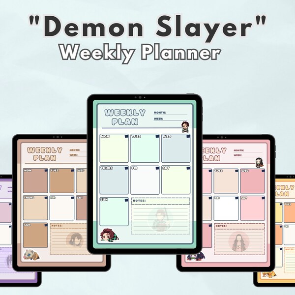 Anime Planner Printable - Etsy