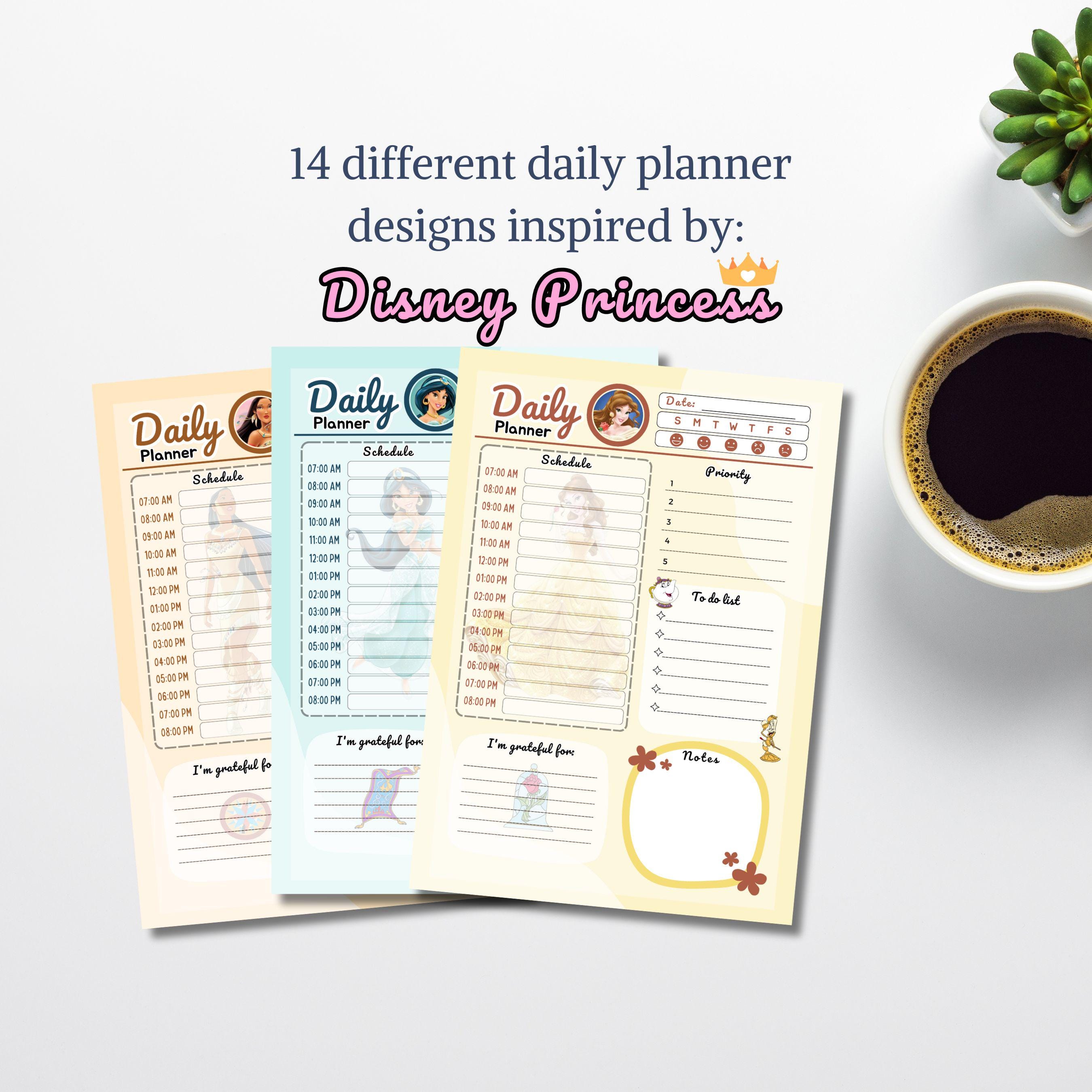 Magical Fairytale Princesses Digital Hourly Daily Planner/ Pretty ...