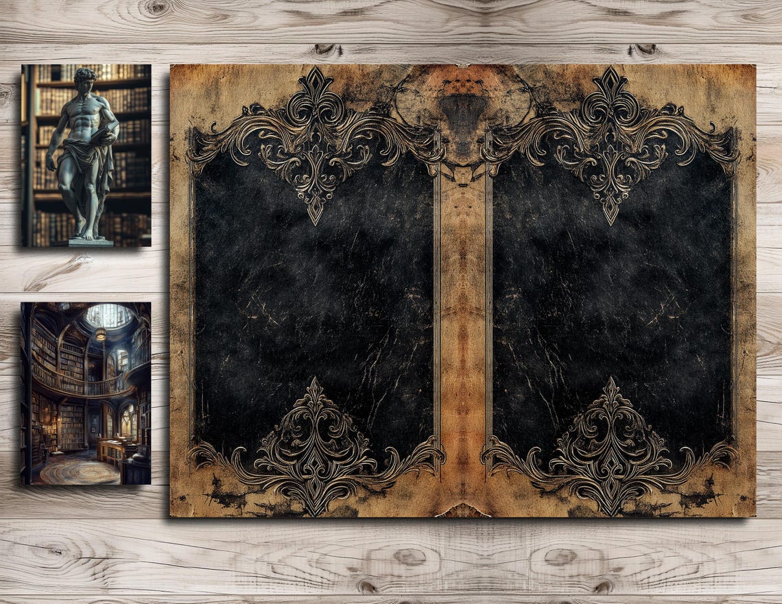 Vintage Dark Academia Junk Journal Kit – Printable Ephemera, Bookmarks ...