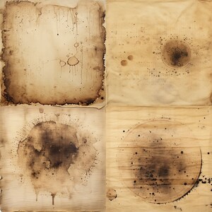 Coffee Stained Paper Scrapbook Album Kit Grunge Paper Printable ...