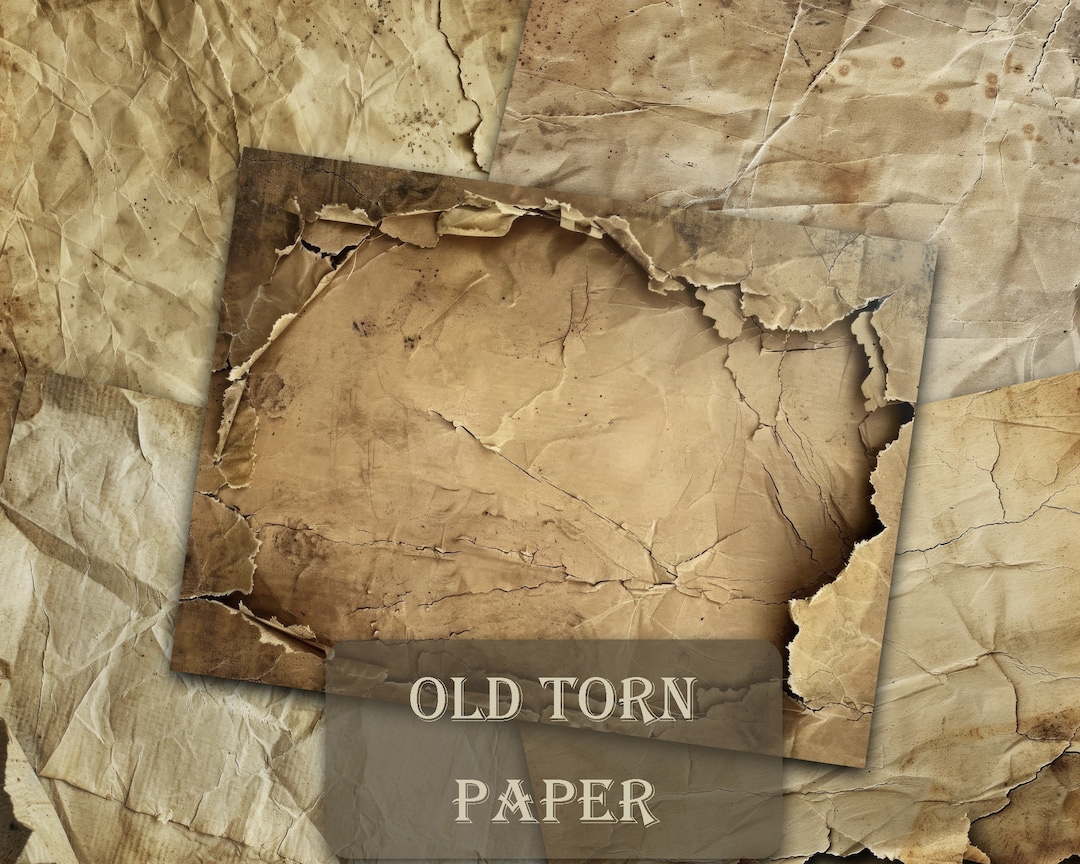 Old Torn Digital Paper,vintage Distressed Grunge Page,antique Ripped ...