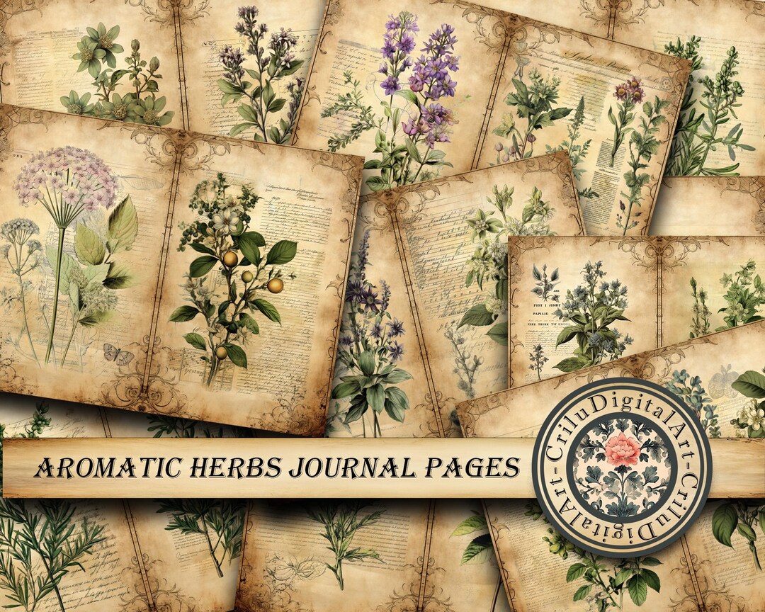 Herbology Botanical Printable Journal Pages With Medicinal Plants and ...