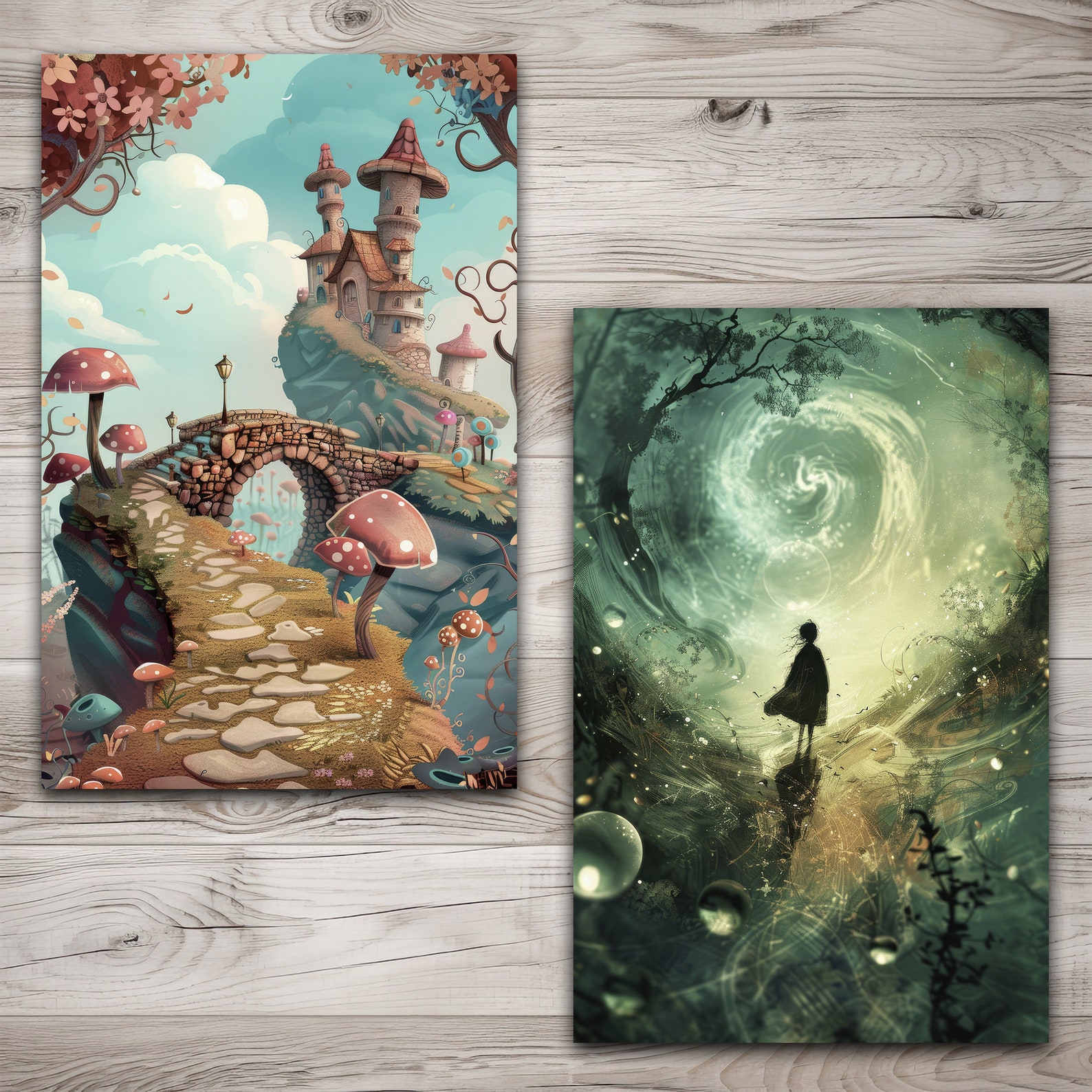 Pop Surrealism Art Pages,fantasy Notebook Paper,quirky Junk Journal Kit ...