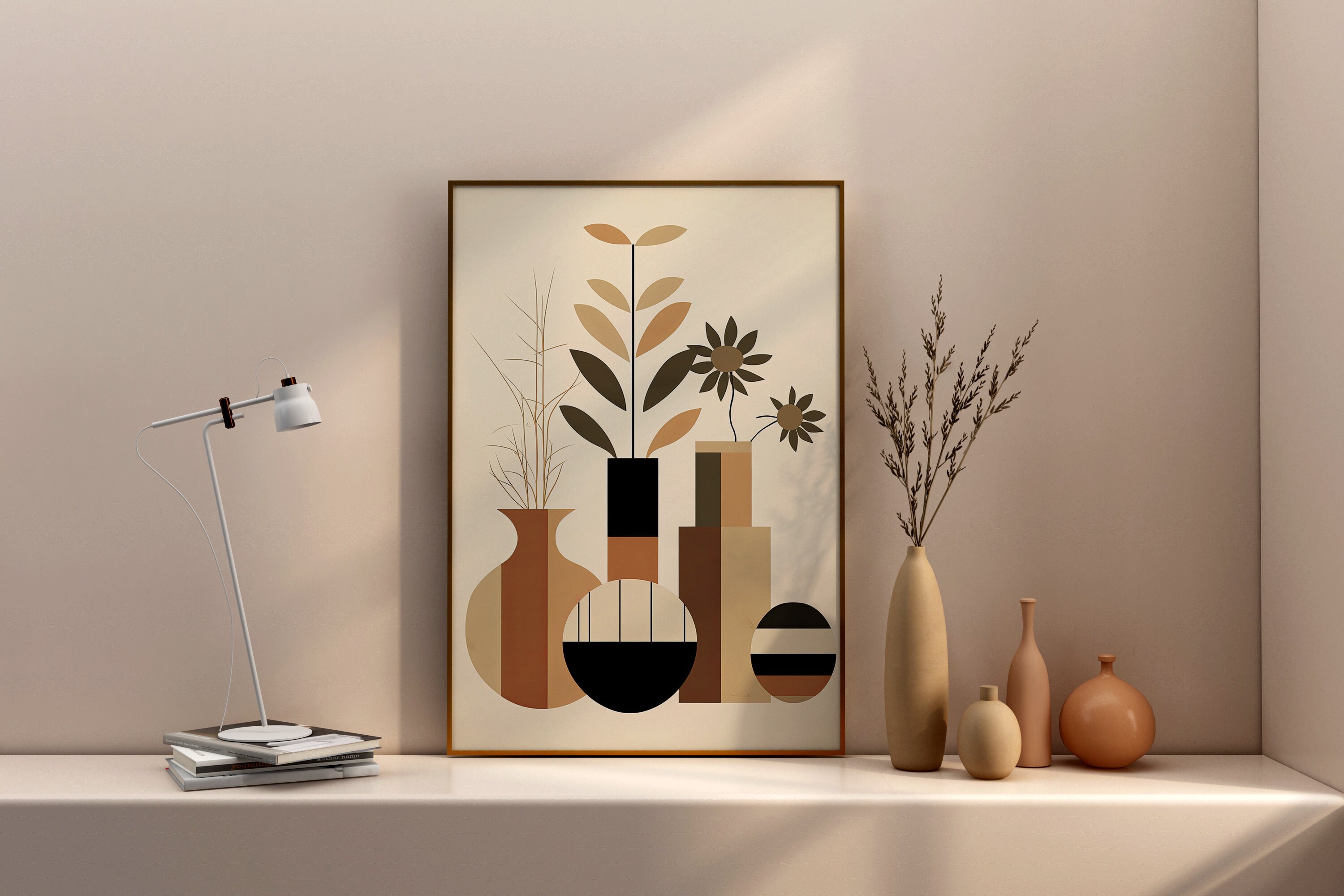 Simple Modern Wall Art, Boho Style Line Art, Wall Art Boho Abstract ...