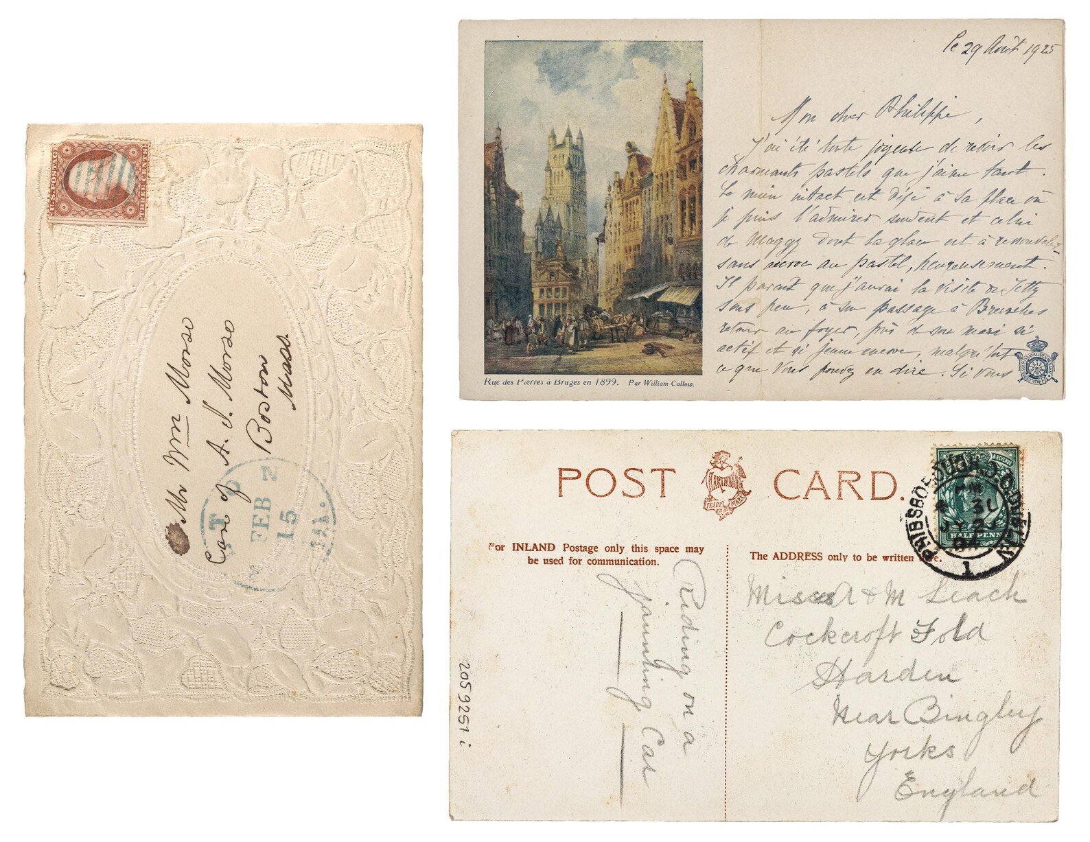 Vintage Postcard Lot, Printable Old Junk Journal Paper, Antique Post ...