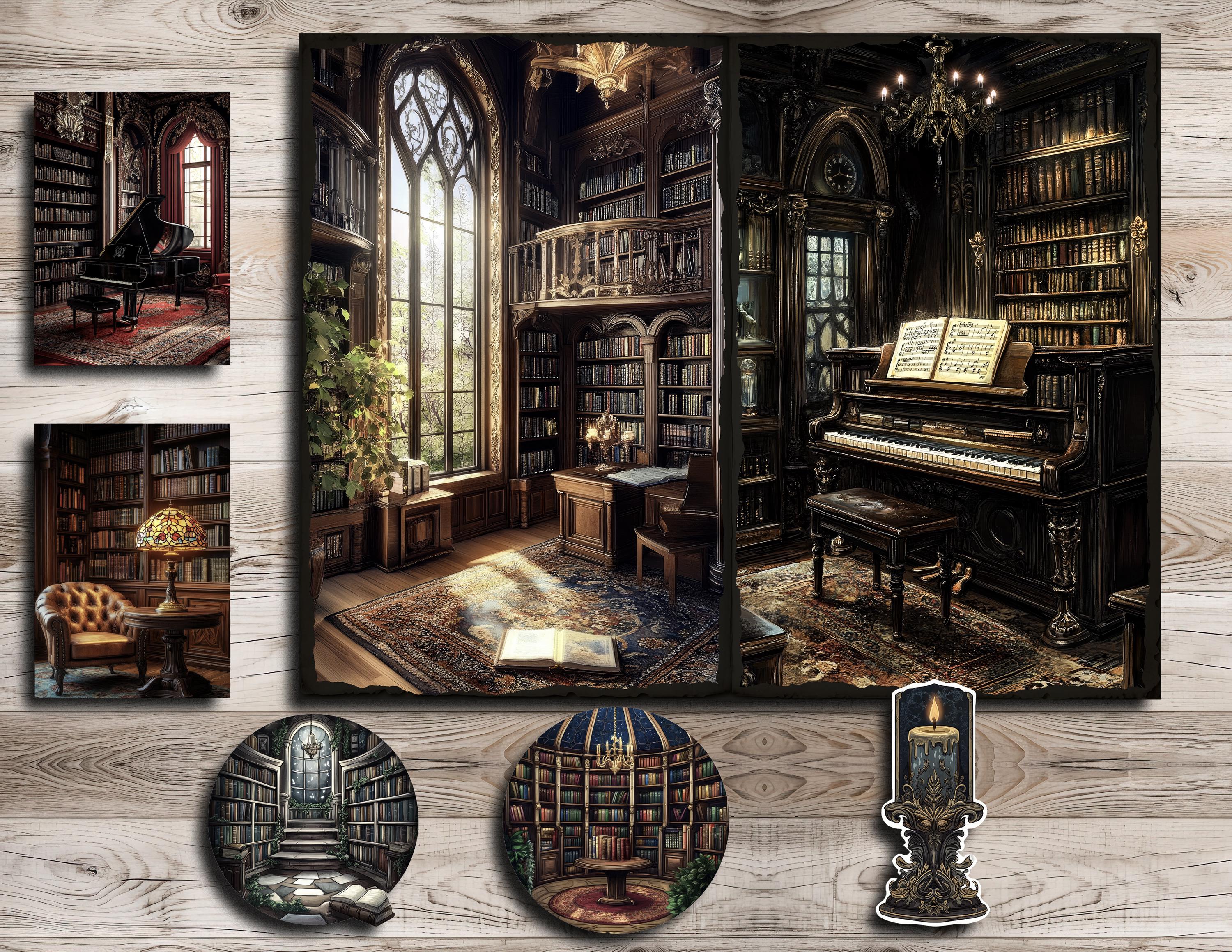 Vintage Dark Academia Junk Journal Kit – Printable Ephemera, Bookmarks ...
