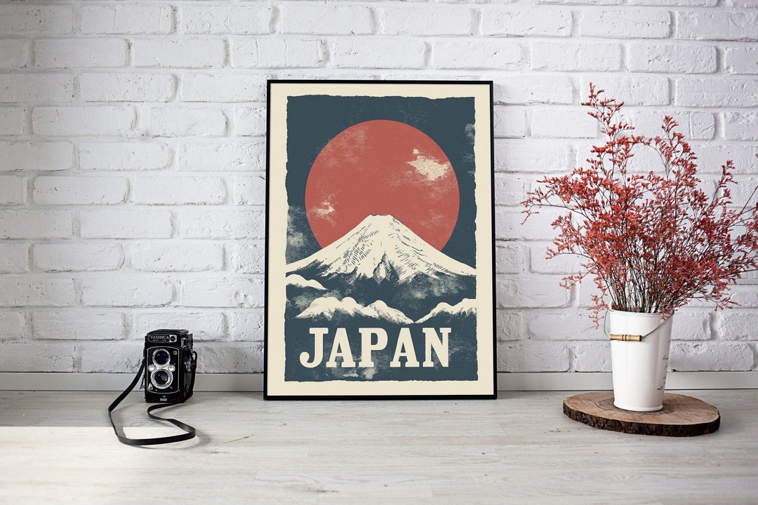 Japan Retro Poster Japandi Wall Art Wabi Sabi Wall Art Japan Travel ...