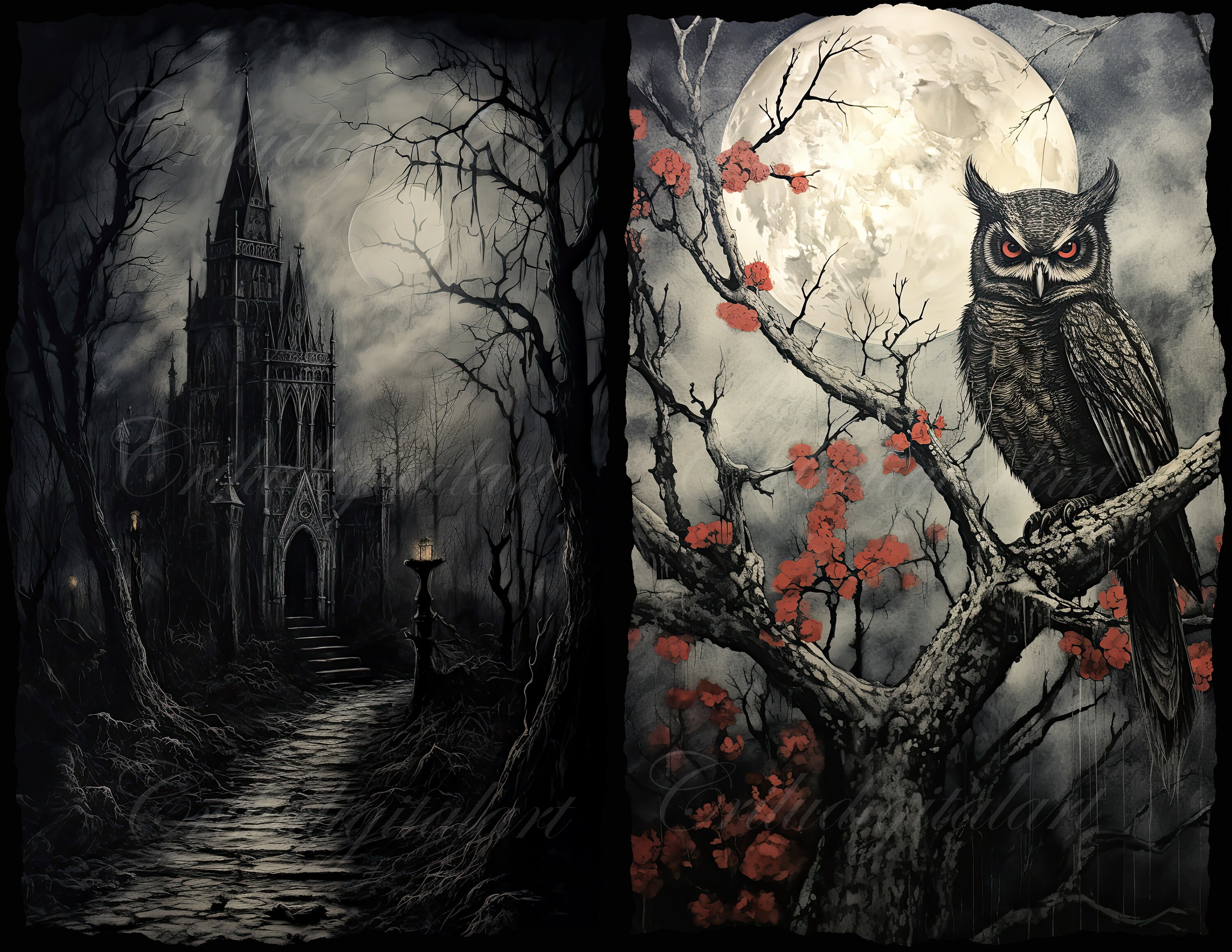 Gothic Journal Pages, Dark Fantasy Grimoire Kit (digital Download) - Etsy