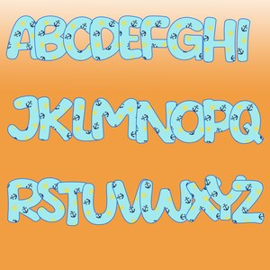 Alphabet Letters and Numbers Classroom Decorlight Blue - Etsy