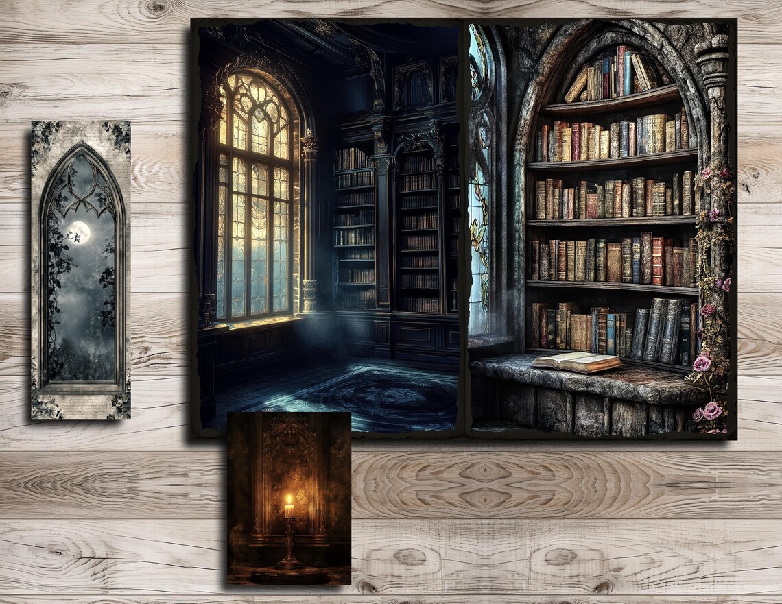 Vintage Dark Academia Junk Journal Kit – Printable Ephemera, Bookmarks ...