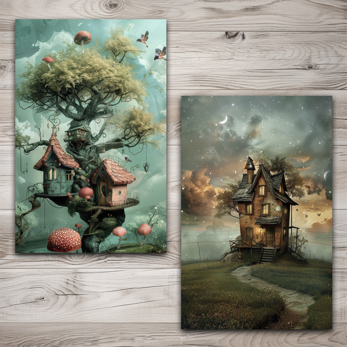 Pop Surrealism Art Pages,fantasy Notebook Paper,quirky Junk Journal Kit ...