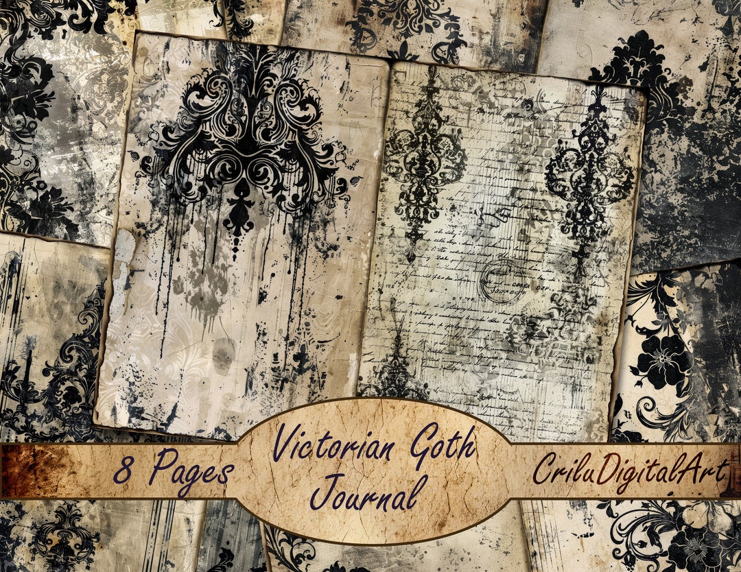 Victorian Goth Bundle, Parchment Paper Junk Journal Gothic Collage ...