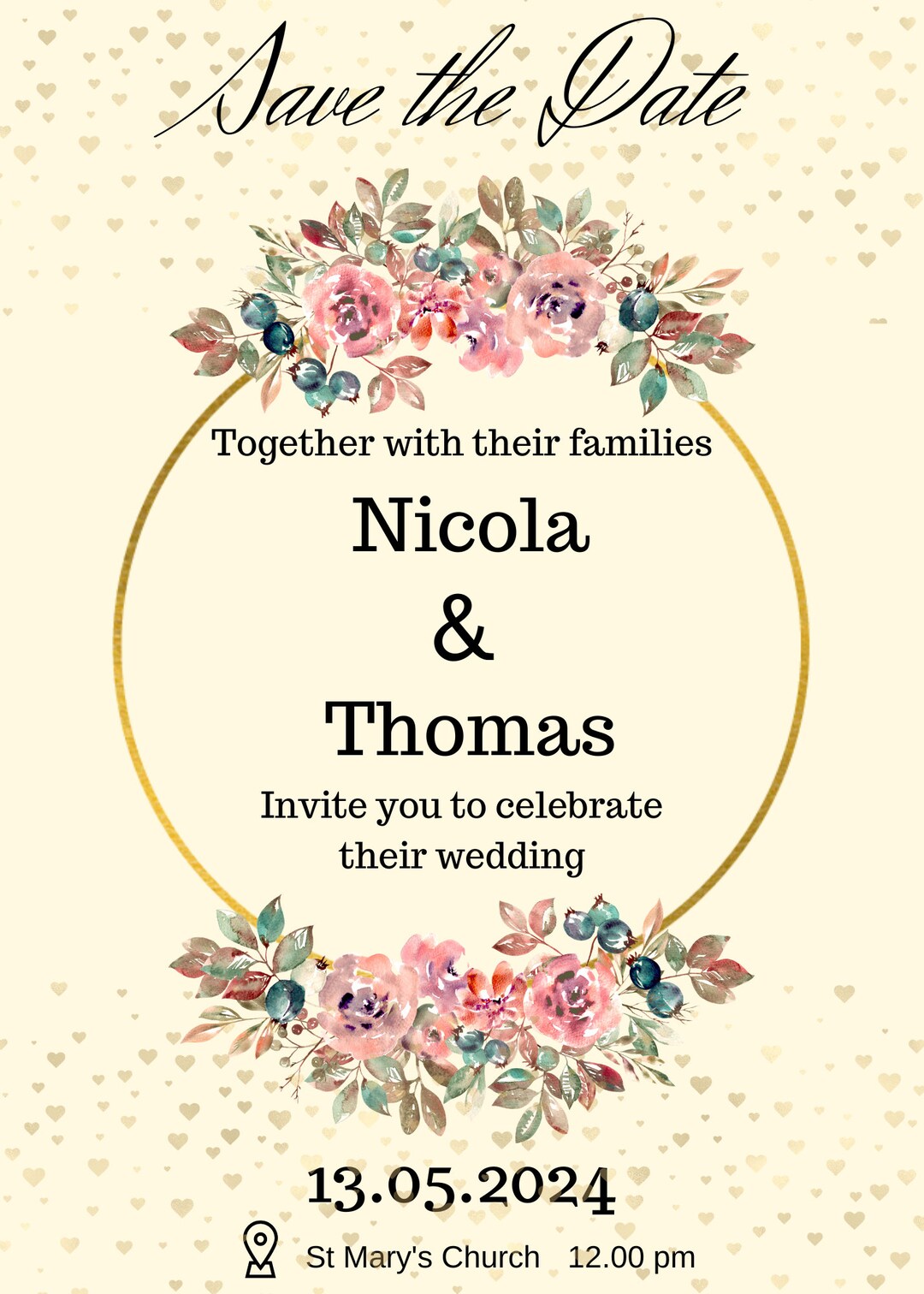 Personalised Wedding Invitation - Etsy