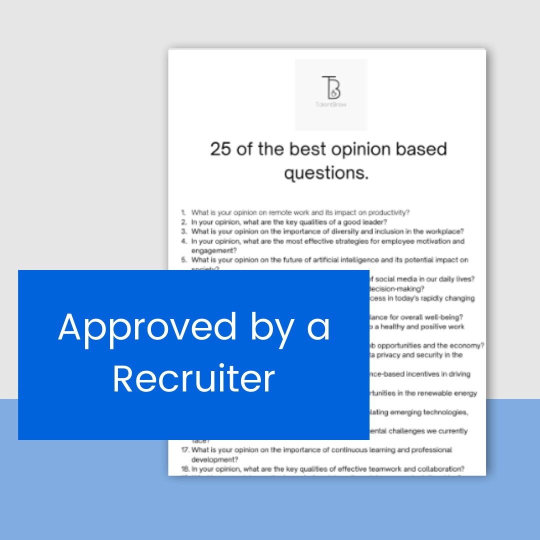 Ultimate Interview Questions Guide Personality, Opinion & Competency ...