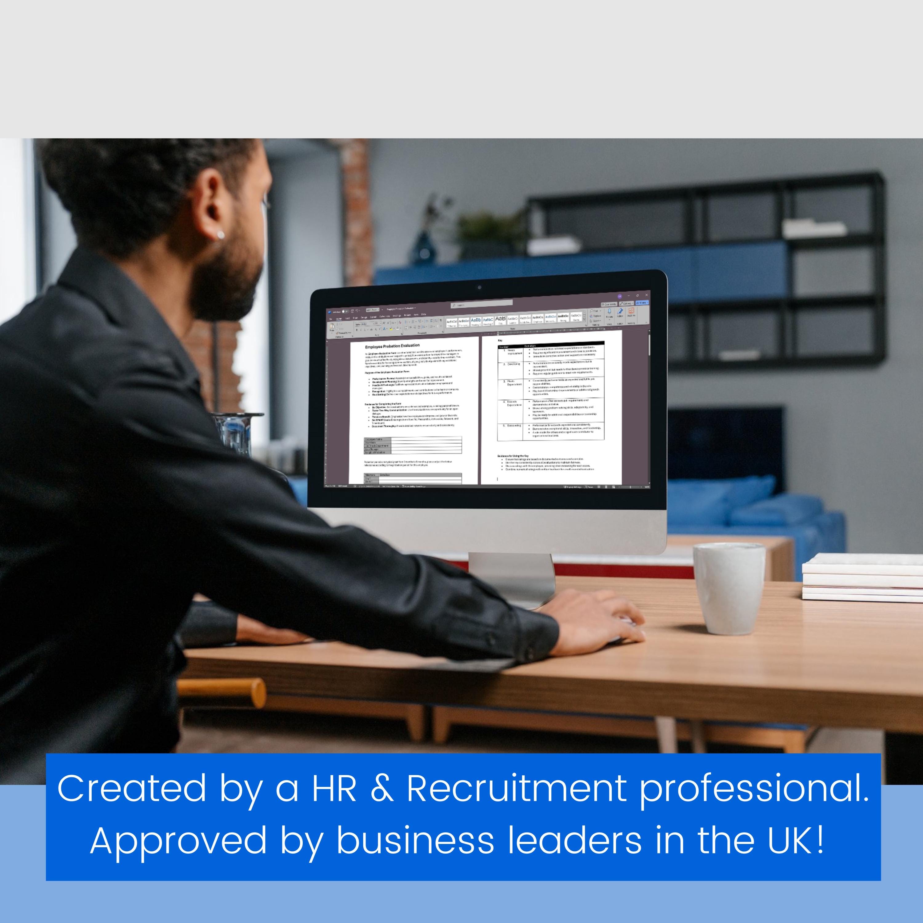 Editable Probation Form Template | Employee Performance Review Template ...