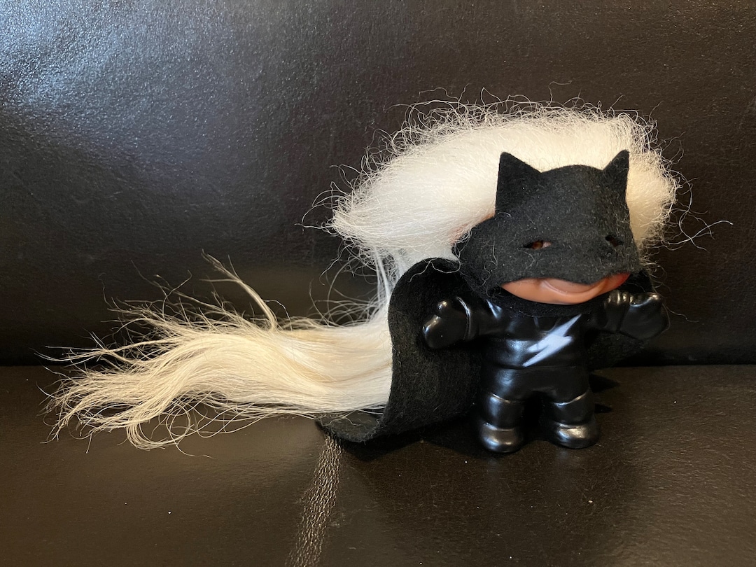 1960's Vintage Dam Captain Lightning (AKA Batman) Troll - White Hair ...