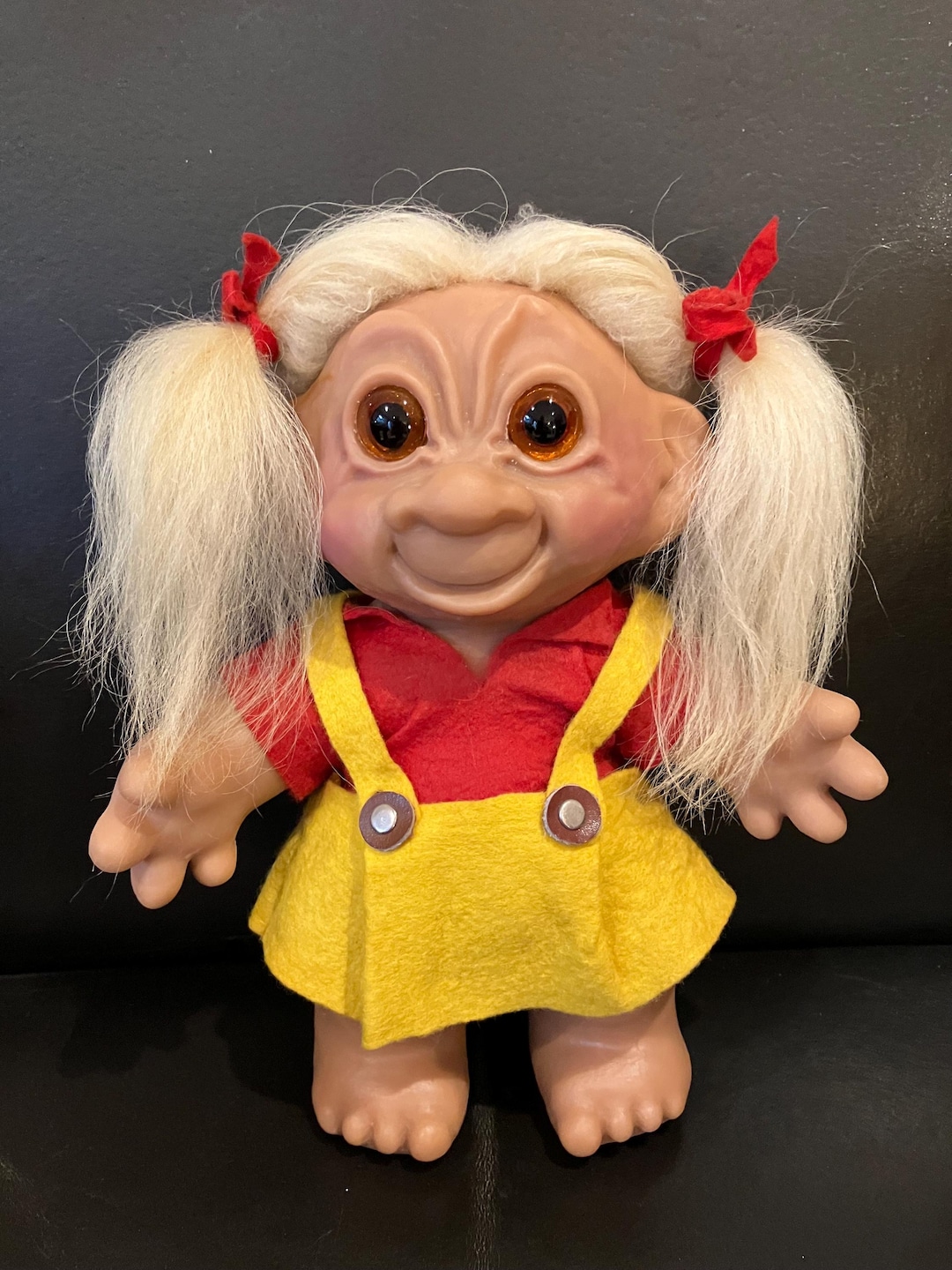1950/60's Vintage Original Dam Lykketrold Girl Troll - Sawdust and ...