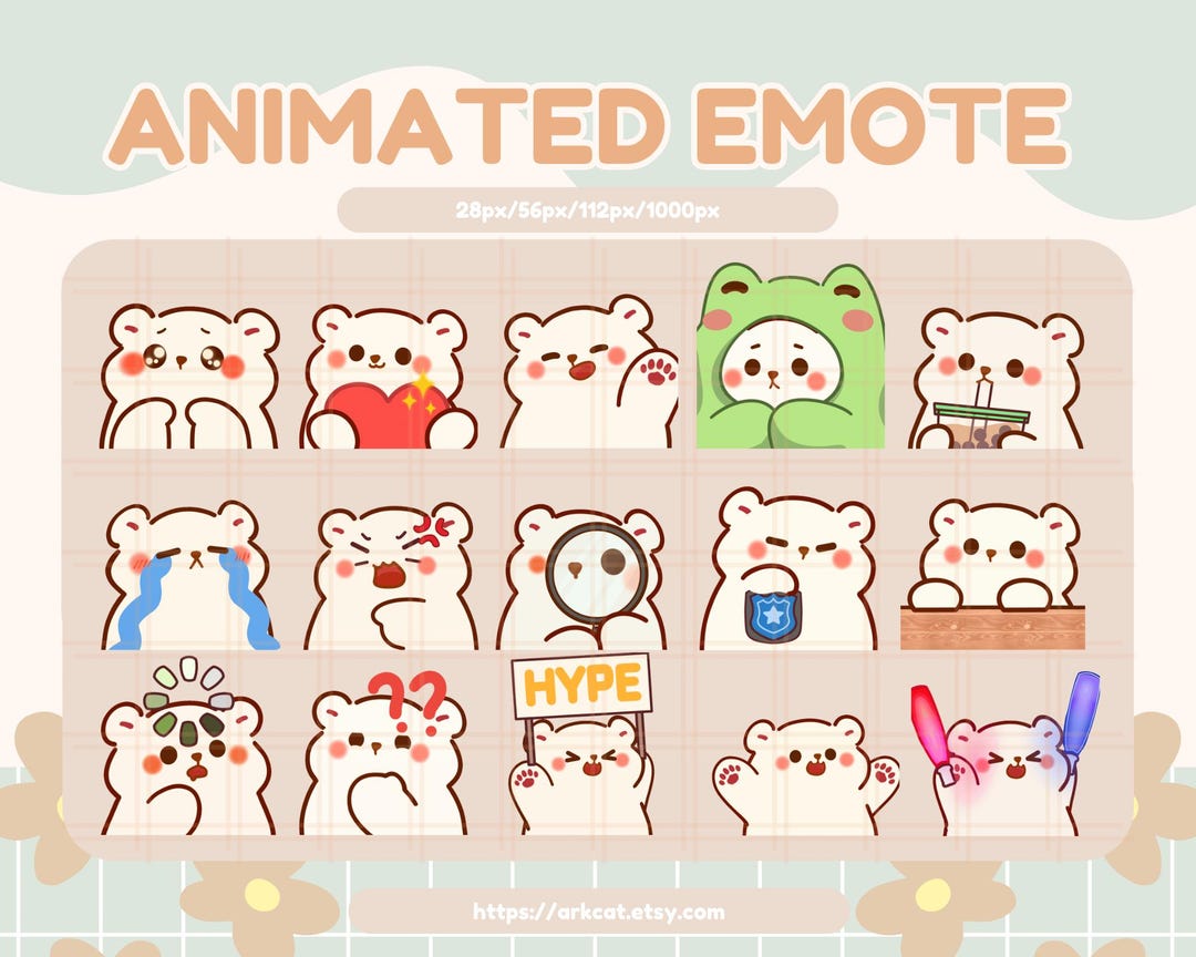 15-pack Polar Bear Animated Emote Bundle – Super Cute Bears Twitch ...