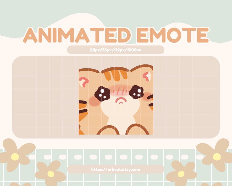 Teary Orange Tabby Cat Animated Emote – Twitch, Discord (GIF Digital ...