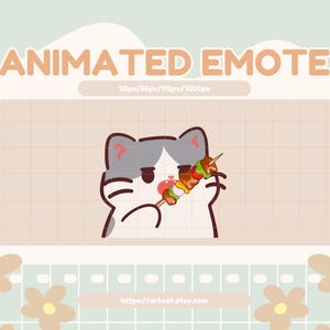 BBQ Cat Animated Emote for Twitch, Discord, Youtube - Etsy