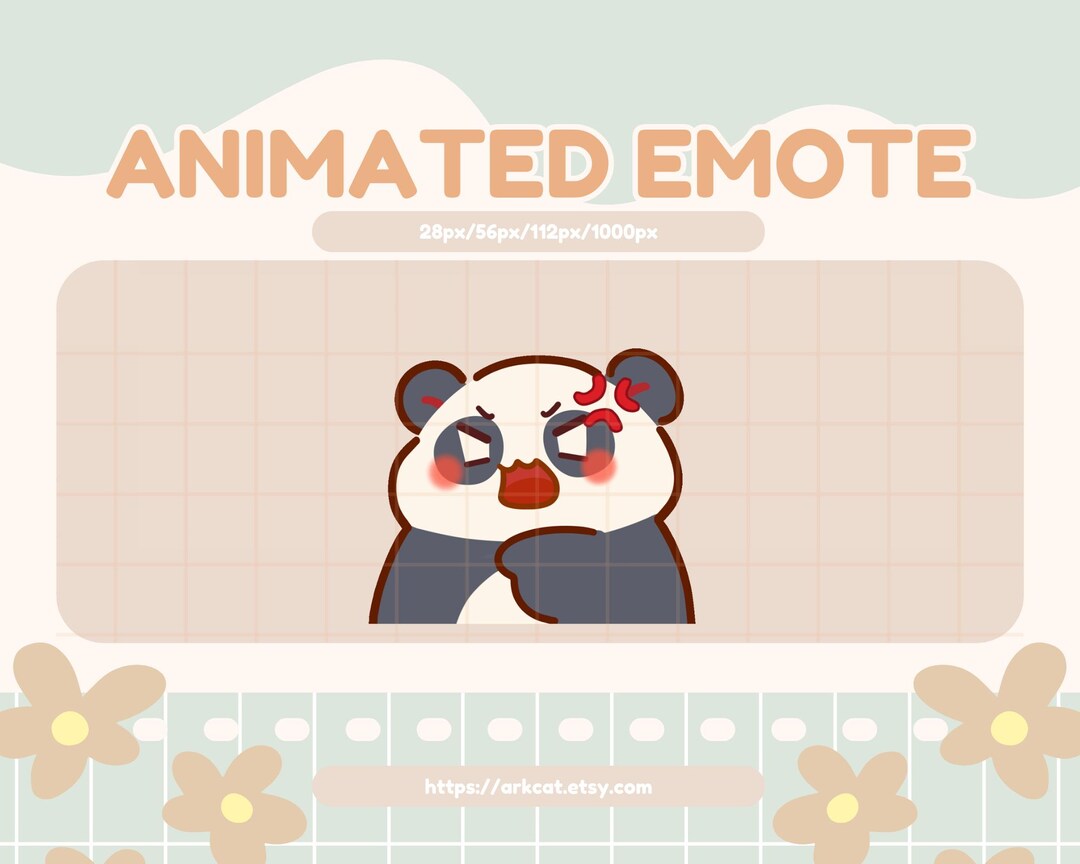 Angry Panda Emote – Animated Furious Panda With Red Symbols Emote for ...