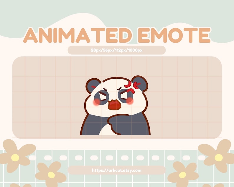 Angry Panda Emote – Animated Furious Panda With Red Symbols Emote for ...