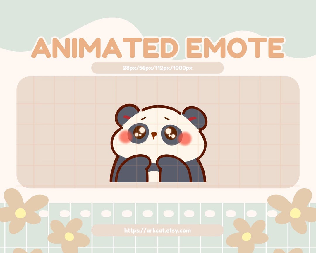Shy Panda Emote – Cute UWU Panda Begging With Pleading Eyes Animated ...