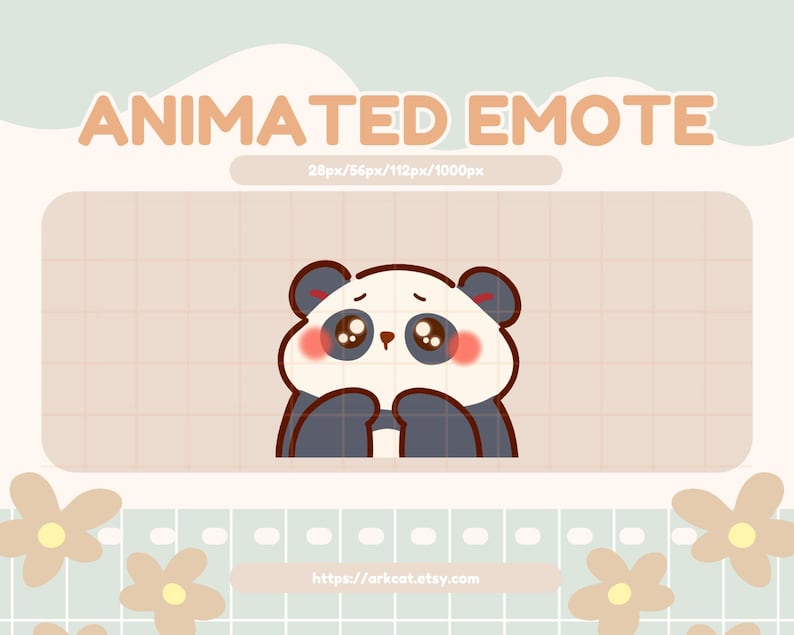 Shy Panda Emote – Cute UWU Panda Begging With Pleading Eyes Animated ...
