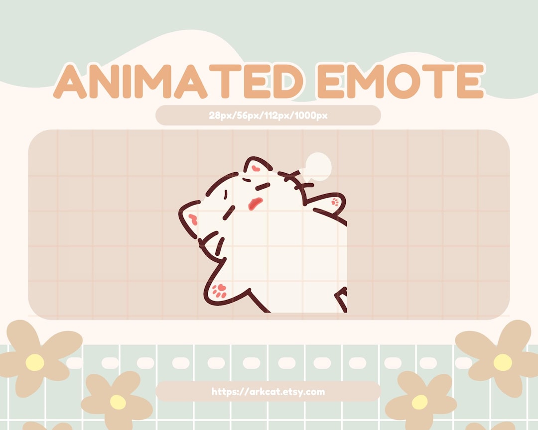 Exhausted White Cat Sighing Animated Emote (digital Download) - Etsy