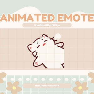 Exhausted White Cat Sighing Animated Emote (digital Download) - Etsy