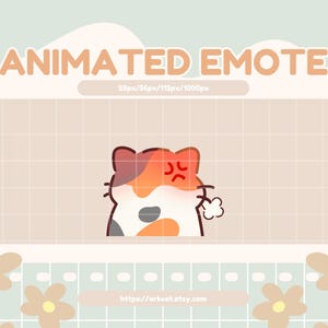 Angry Calico Cat Emote – Animated Furious Cat Reaction for Twitch ...