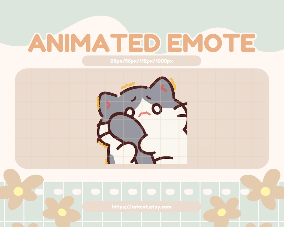Scared Cat Animated Emote – Twitch Discord Stream (GIF Digital Download ...