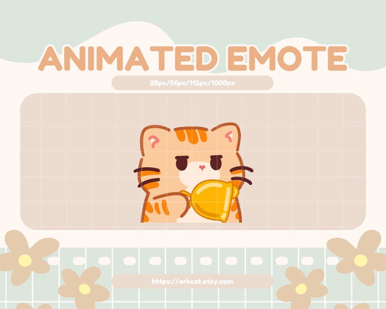 Orange Tabby Cat Animated Bell Emote for Twitch, Discord & Youtube - Etsy