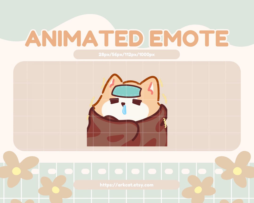 Sick Akita Inu Animated Emote: Shivering Dog GIF (digital Download) - Etsy