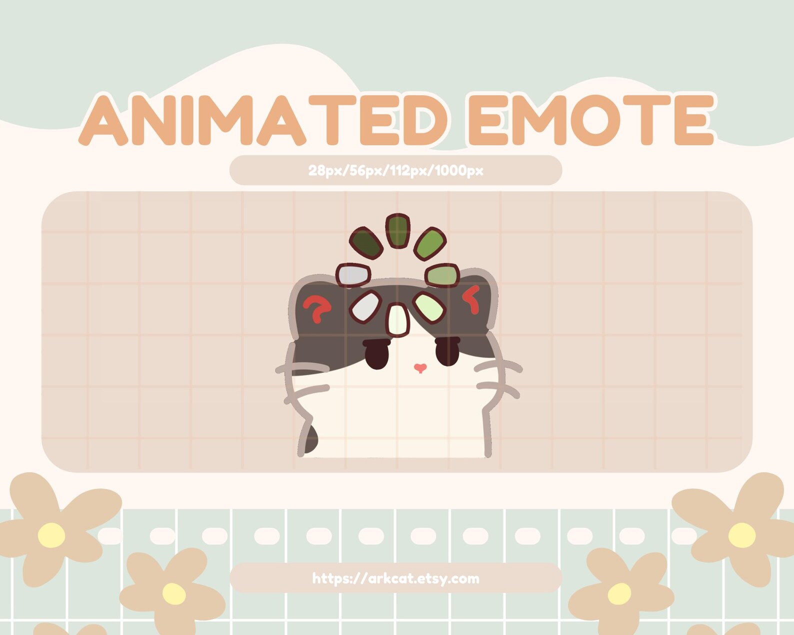 Loading Emote – Cute Black and White Cat Buffering Animation | Twitch ...