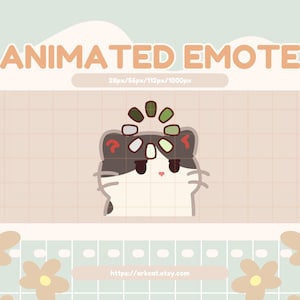 Loading Emote – Cute Black and White Cat Buffering Animation | Twitch ...
