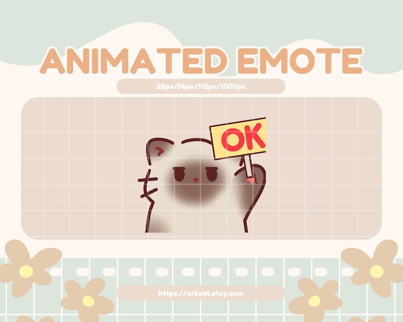 Okay Emote – Siamese Cat Waving Banner Animation for Twitch, Discord ...