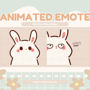 Huh Bunny Animated Emote: Confused White Rabbit for Twitch, Discord ...