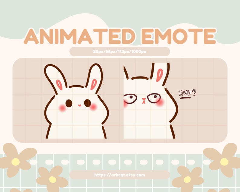 Huh Bunny Animated Emote: Confused White Rabbit for Twitch, Discord ...