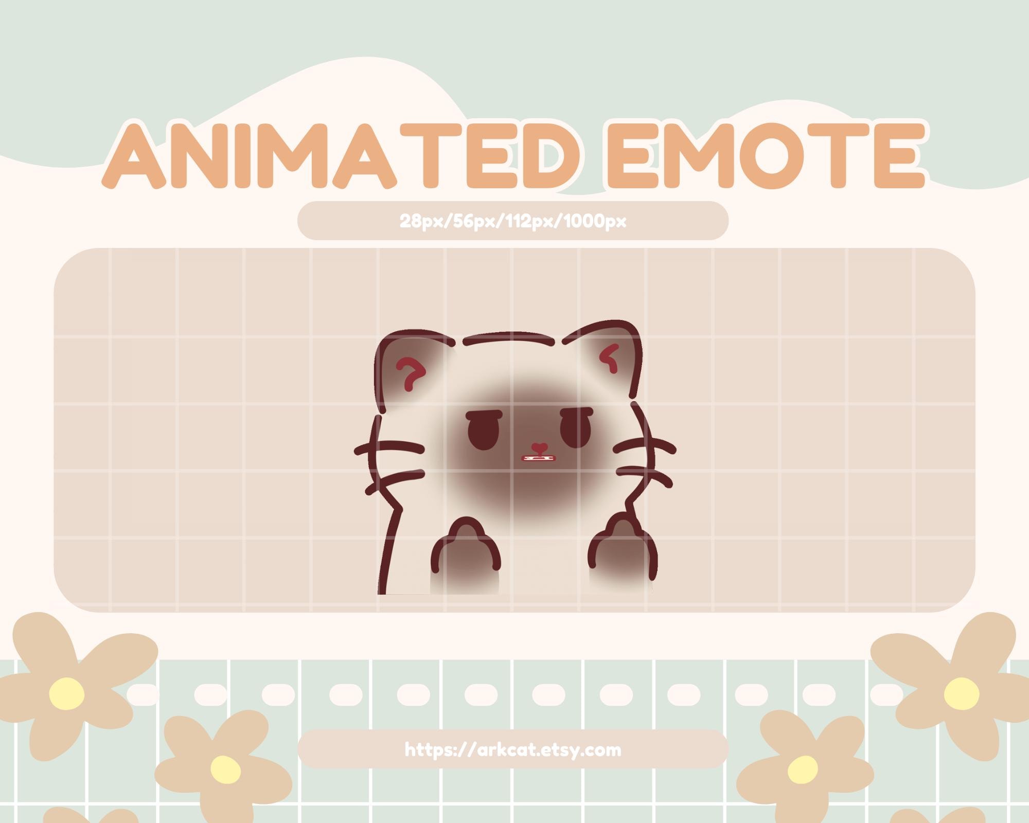 Middle Finger Emote – Siamese Cat Animated Emote for Twitch, Discord ...
