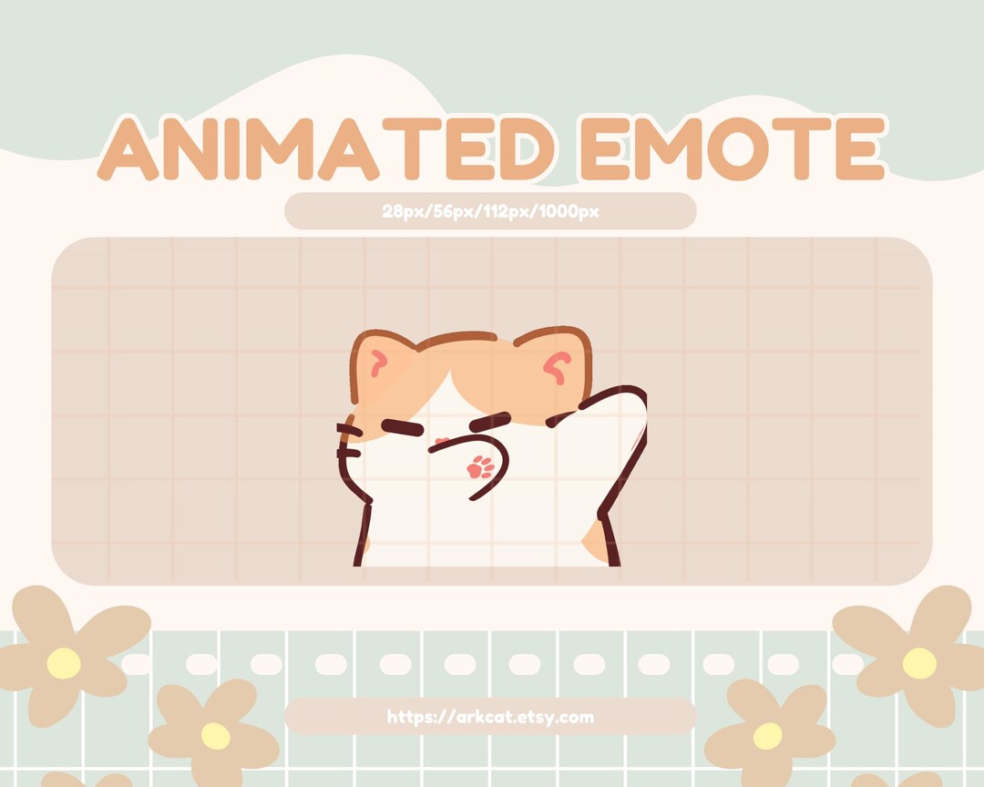 Dabbing Emote – Animated Orange White Cat Dab Pose | Twitch, Discord ...
