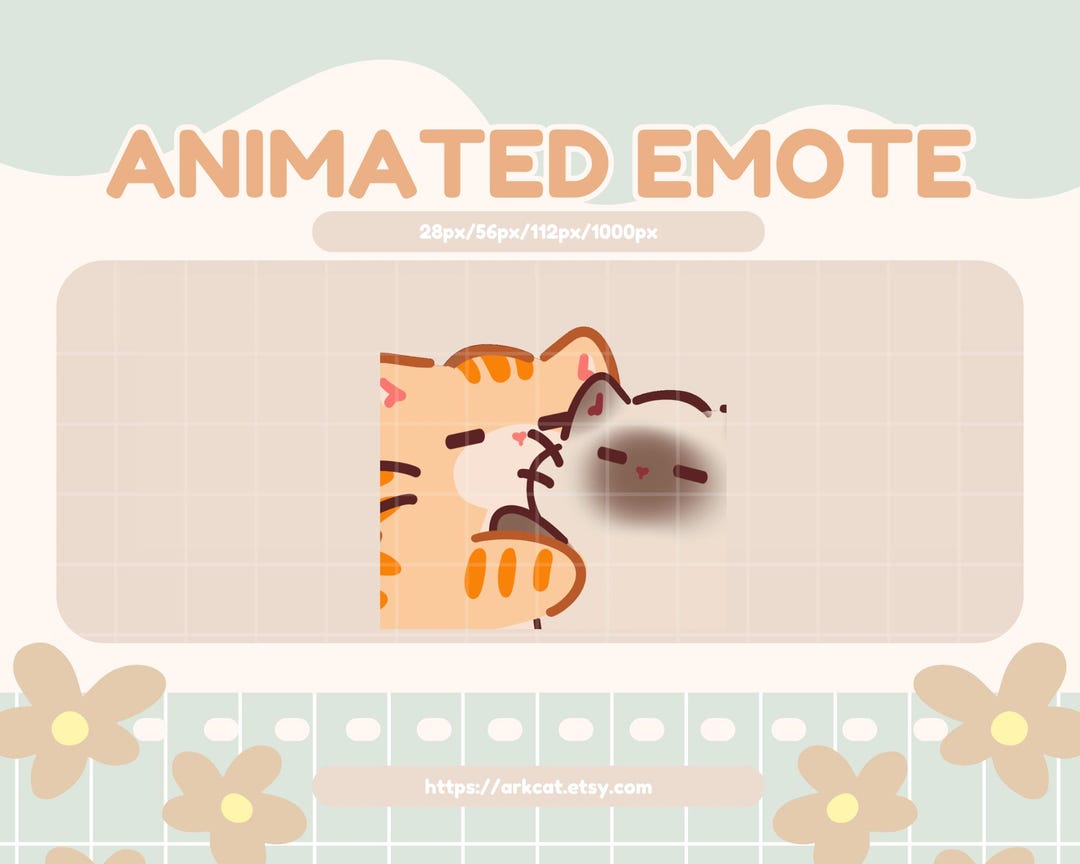 Hugging Animated Emote – Siamese & Orange Cat Hug | Twitch, Discord ...