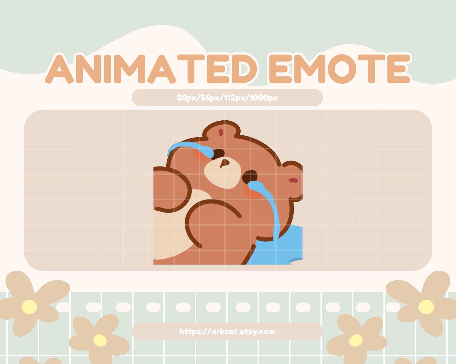Animated Crying Bear Emote – Sad Brown Bear GIF for Twitch Discord ...