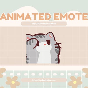 Salute Animated Emote – Cute Gray Cat Saluting Proudly | Twitch ...