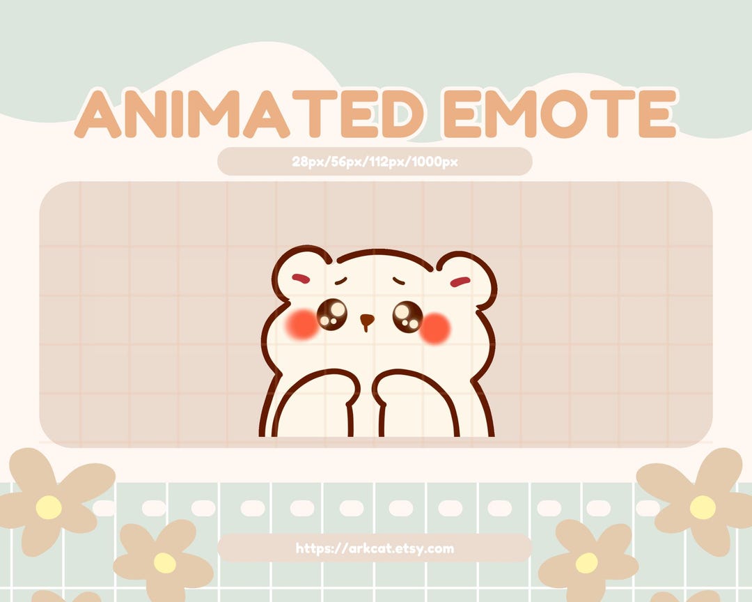 Polar Bear UWU Emote – Cute Shy Bear Animated Emoji for Twitch, Discord, and Youtube - Etsy