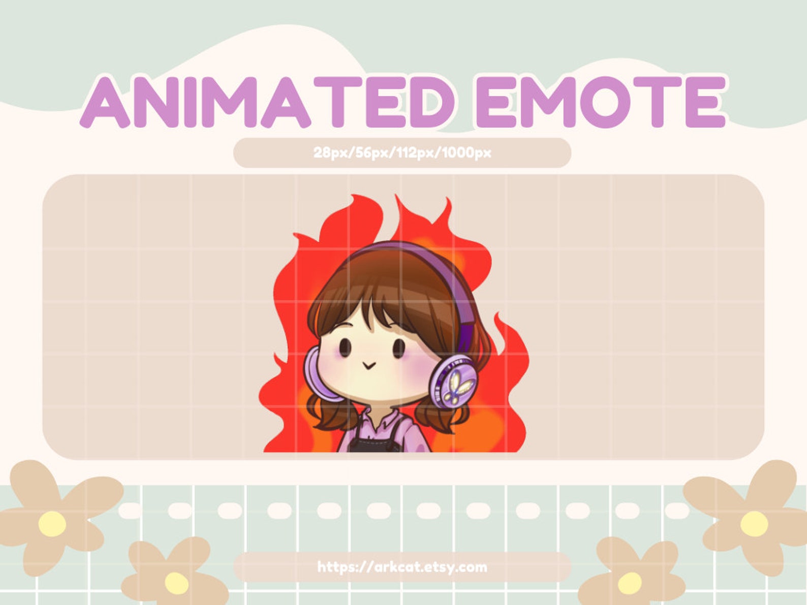 ANIMATED TWITCH ANGRY Calm Emote | Girl Gamer - Brown Hair| [discord ...