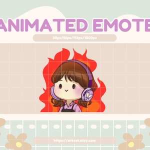 ANIMATED TWITCH ANGRY Calm Emote | Girl Gamer - Brown Hair| [discord ...