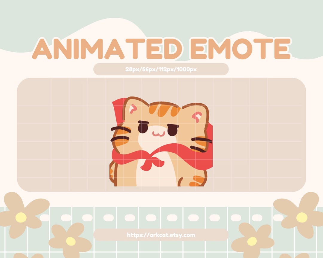 Hero Tabby Cat Animated Emote – Twitch, Discord Stream (GIF Digital ...