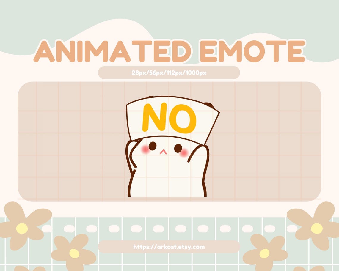 Animated Bunny 'no' Emote for Twitch, Discord, Youtube (digital ...