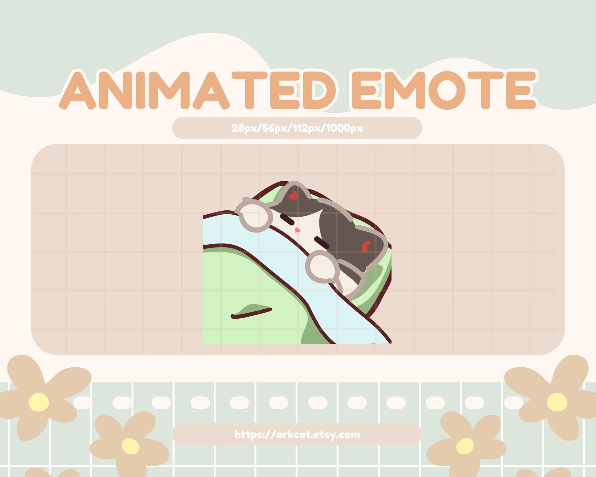Sleepy Cat Animated Emote: Twitch, Discord, Youtube (digital Download ...
